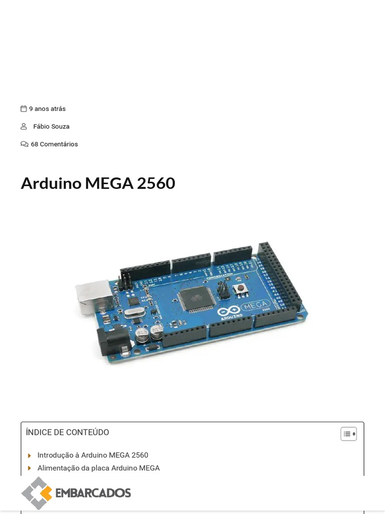 Arduino MEGA 2560 - Saiba Mais Sobre A Placa No Embarcados | PDF ...