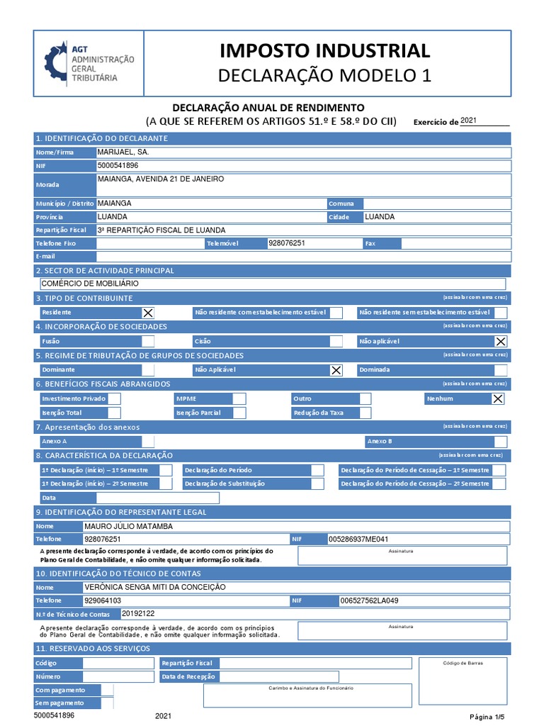 Modelos Formularios Editaveis Imposto Industrial II Imposto Industrial ...