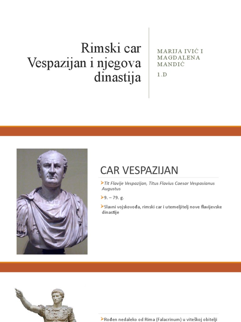 Rimski Car Vespazijan I Njegova Dinastija | PDF