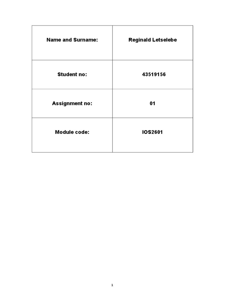 Reginald Phemelo Letselebe 6562958 0 | PDF