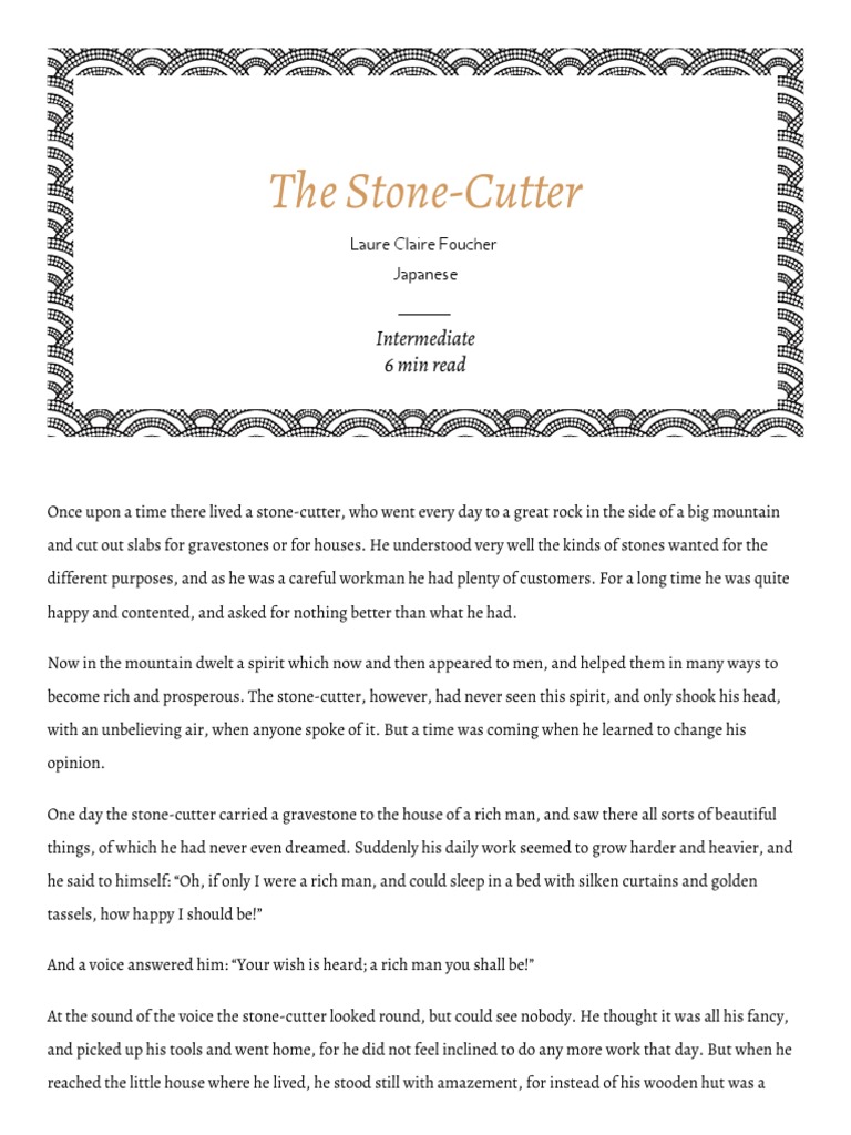 The Stone Cutter PDF | PDF