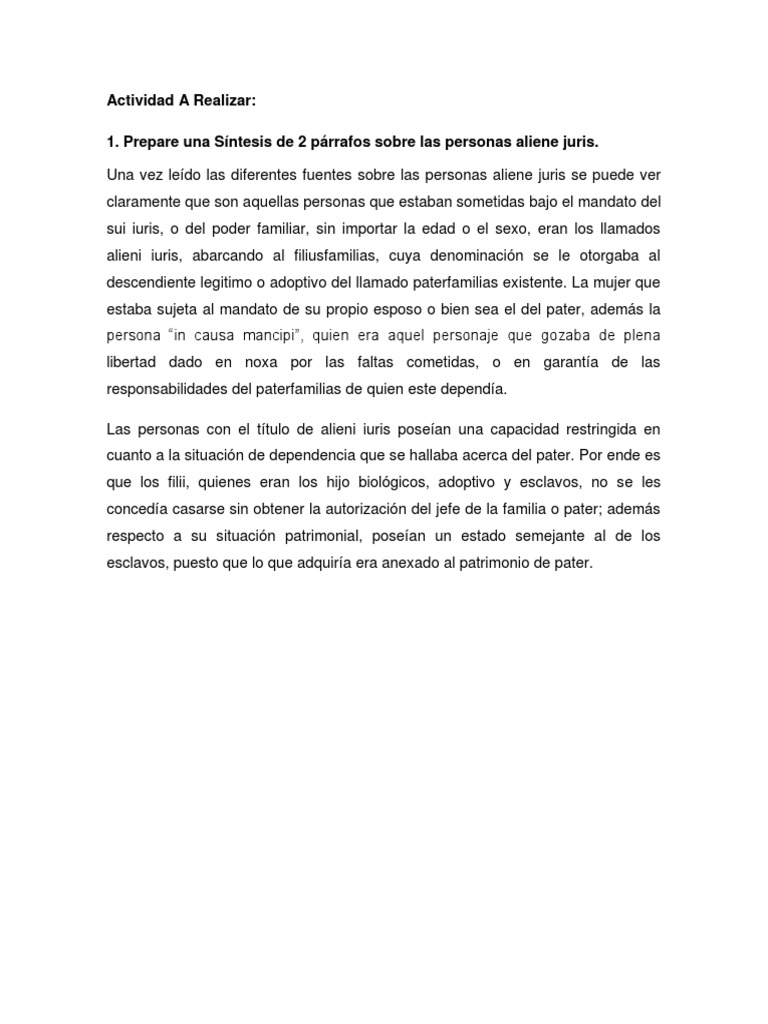 Personas alieni juris y contratos laborales | PDF | Justicia | Crimen y ...