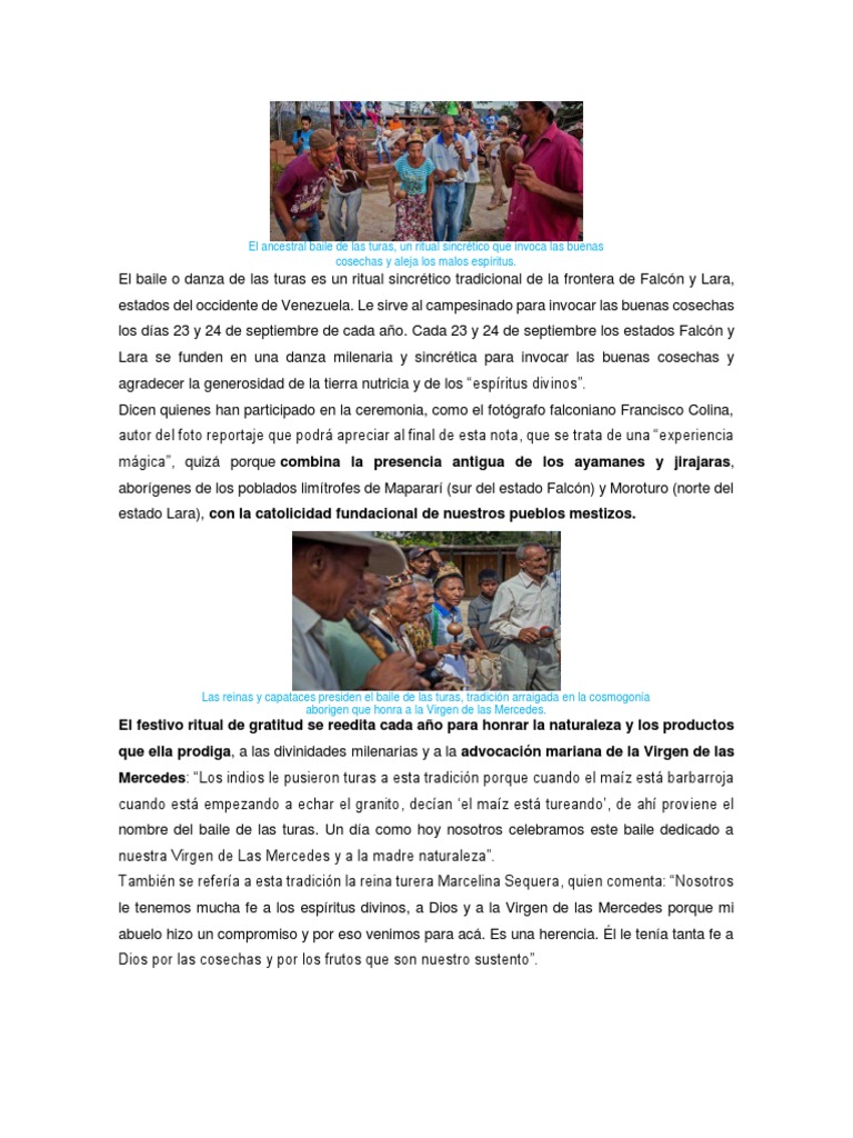 El Ancestral Baile de Las Turas | PDF