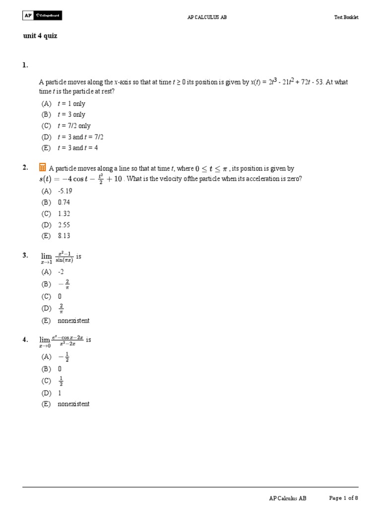 Unit 4 Quiz | PDF