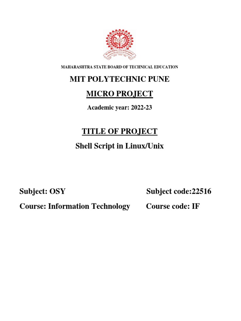 Os Microproject | PDF | Operating System | Scripting Language