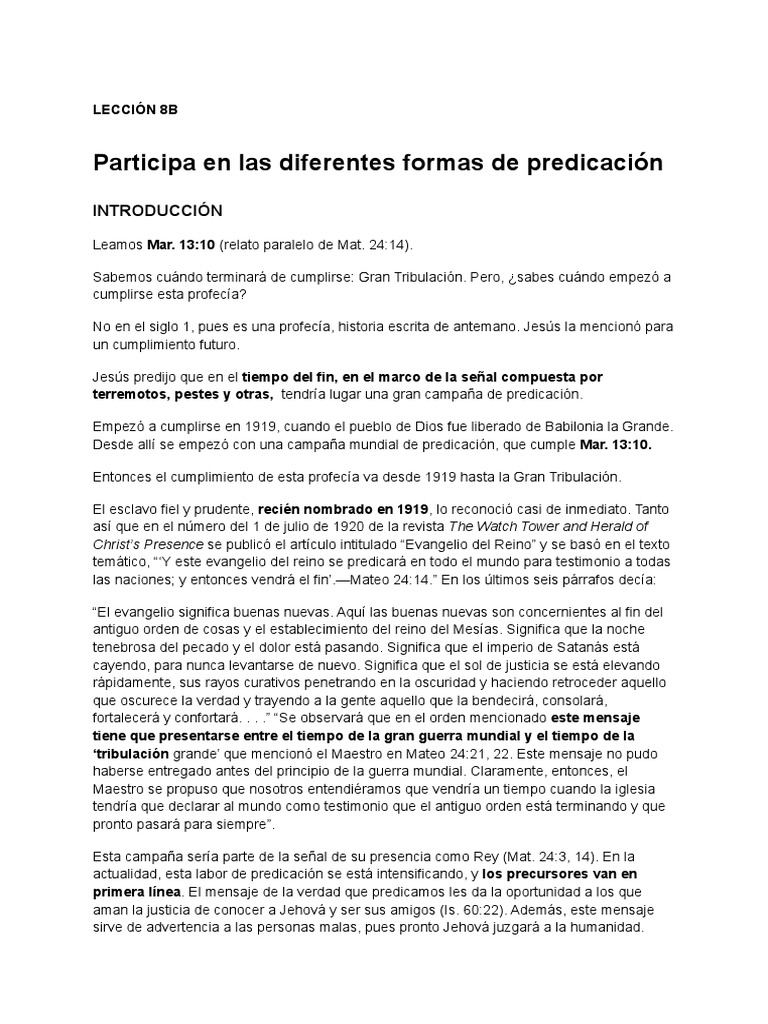 Lección 8B | PDF