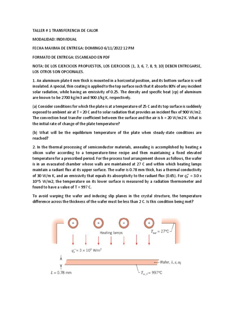 Heat Transfer Assignment Guide | PDF | Heat Transfer | Thermal Insulation