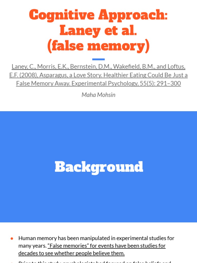 CA - Laney Et Al. (False Memory) | PDF