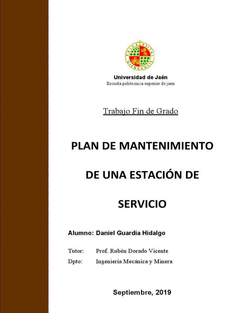 Plan de Mantenimiento de Una Estacion de Servicio | PDF | Estación de servicio | Bp