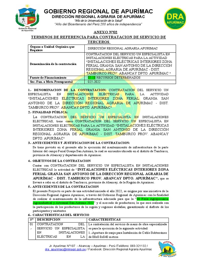 Tdr-Electrico - CAMPO FERIAL | PDF