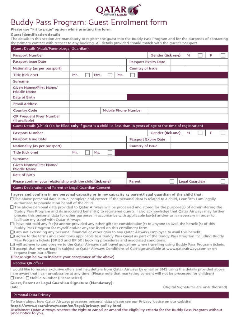 Guest Registration Consent Form | PDF | Passport | Parent