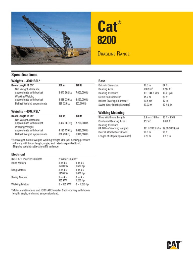Dragline Range 8200 | PDF | Manufactured Goods
