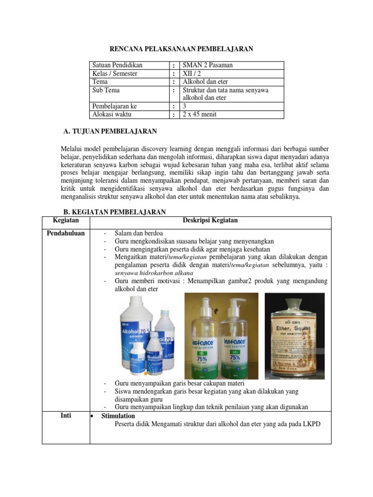 LKPD Alkohol-Eter | PDF