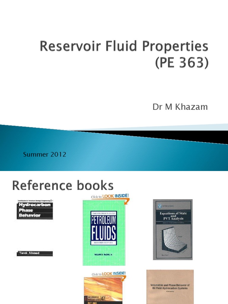 PE363 - Chapter 1 | PDF | Petroleum Reservoir | Phase (Matter)