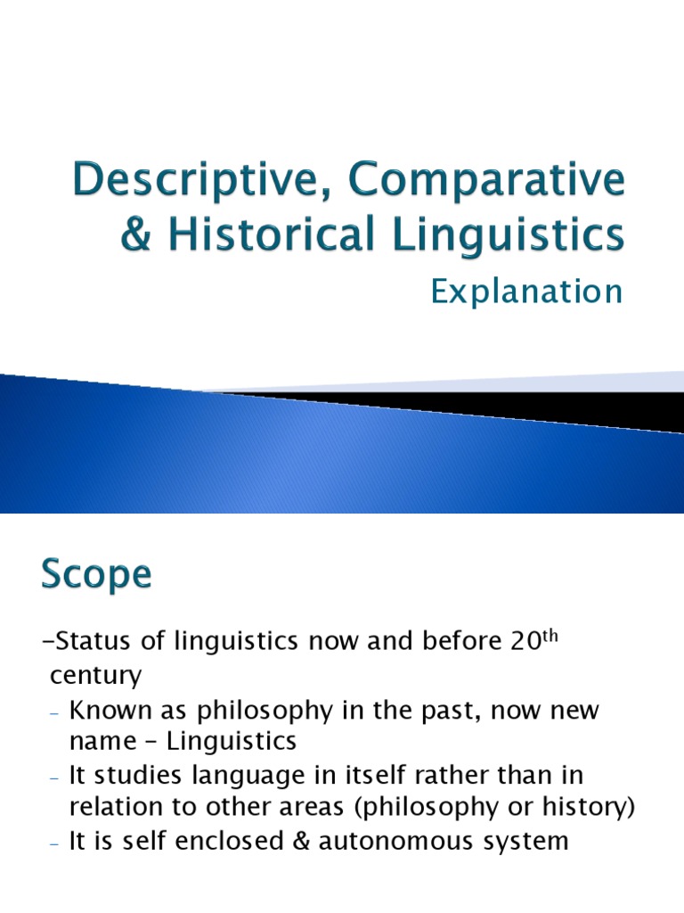 Dokumen - Tips Descriptive Comparative Historical Linguistics | PDF ...