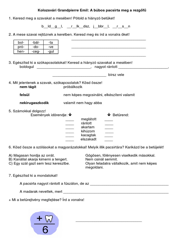 A Búbos Pacsirta Meg A Rezgőfű | PDF