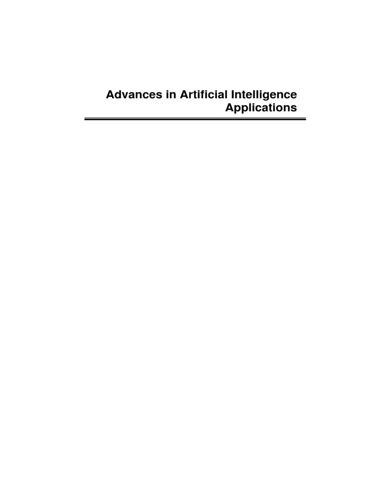 Advances In Artificial Intelligence Latest Pdf Publicación