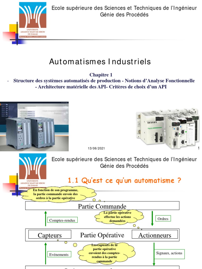 Introduction aux systèmes automatisés de production | PDF | Automate ...
