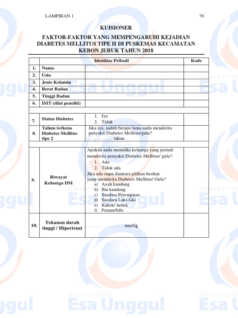 Kuesioner Aktivitas Fisik | PDF