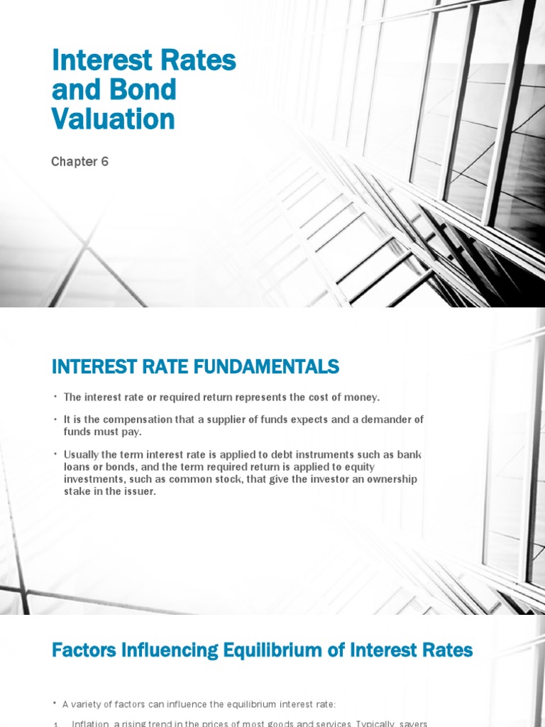 Interest Rates and Bond Valuation Overview | PDF | Bonds (Finance ...