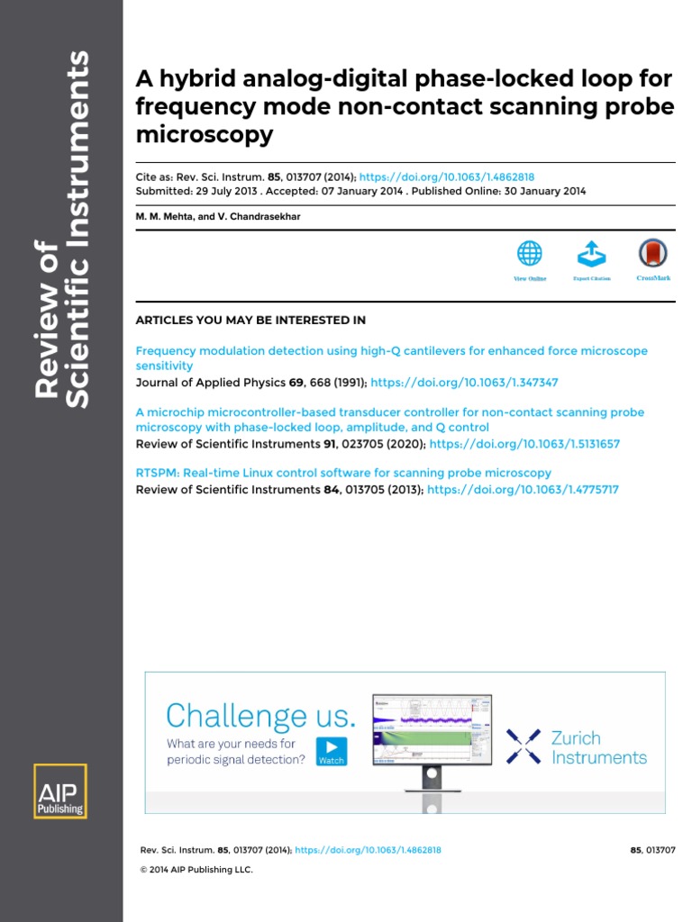A Hybrid Analog-Digital Phase-Locked Loop For Frequency Mode Non ...