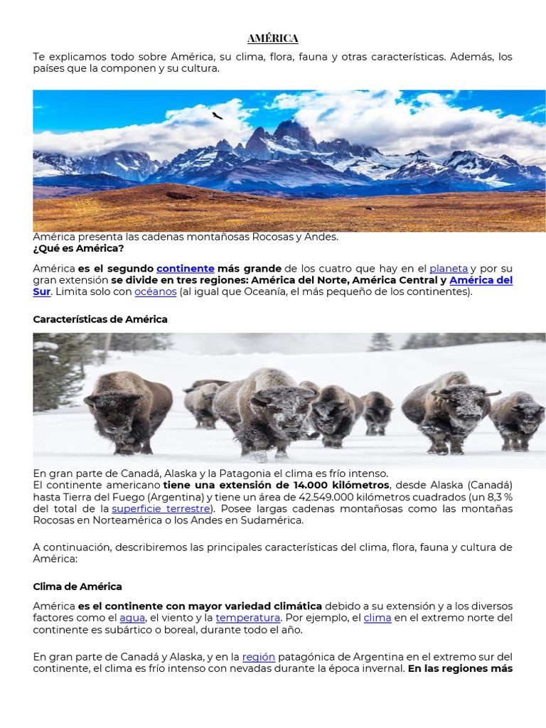 América | PDF | Américas | Geografía Física