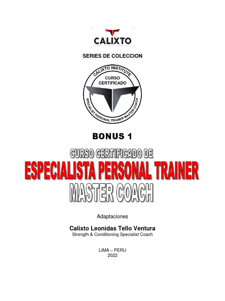 BONUS 1 Personal Trainer | PDF | Rodilla | Índice de masa corporal