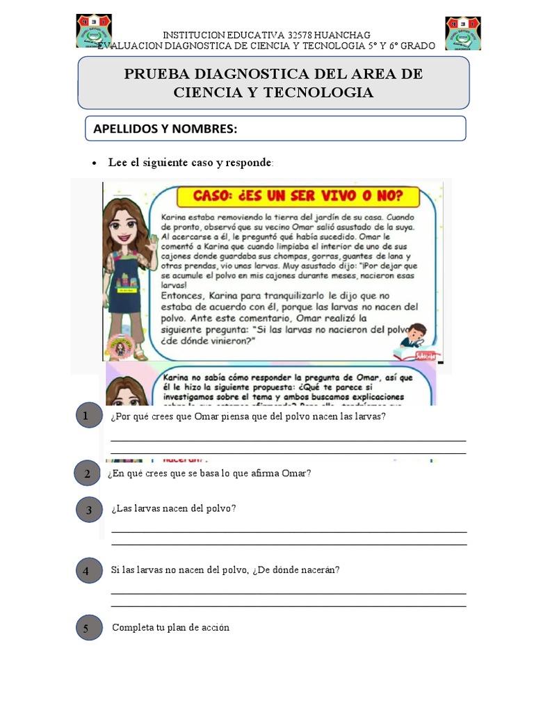 Prueba Diagnostica de Ciencia y Tecnologia | PDF