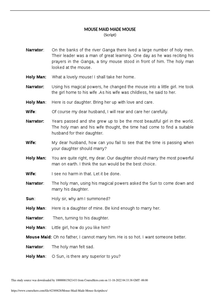 Mouse Maid Made Mouse Script | PDF