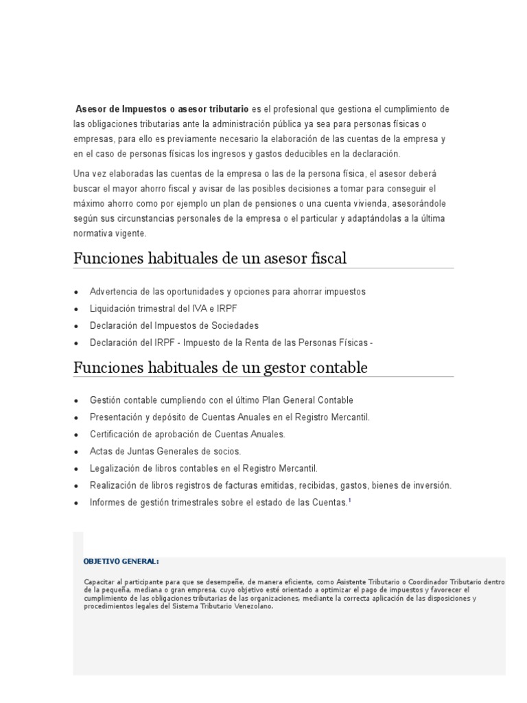 Asistente Tributario | PDF