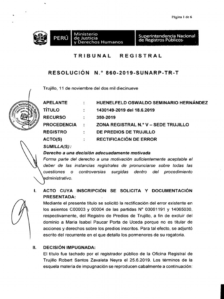 860 2019 Sunarp TR T | PDF