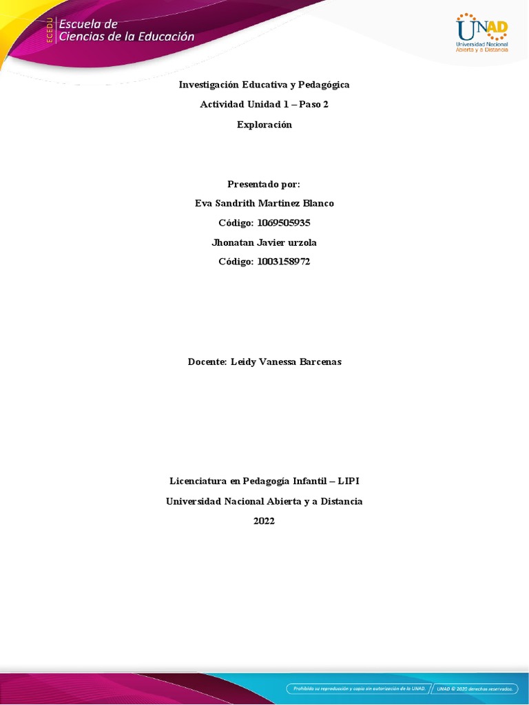 Plantilla de Trabajo - Paso 2 - Exploración | PDF | Aprendizaje | Método de enseñanza