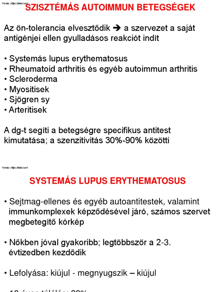 Szisztemas Autoimmun Betegsegek | PDF