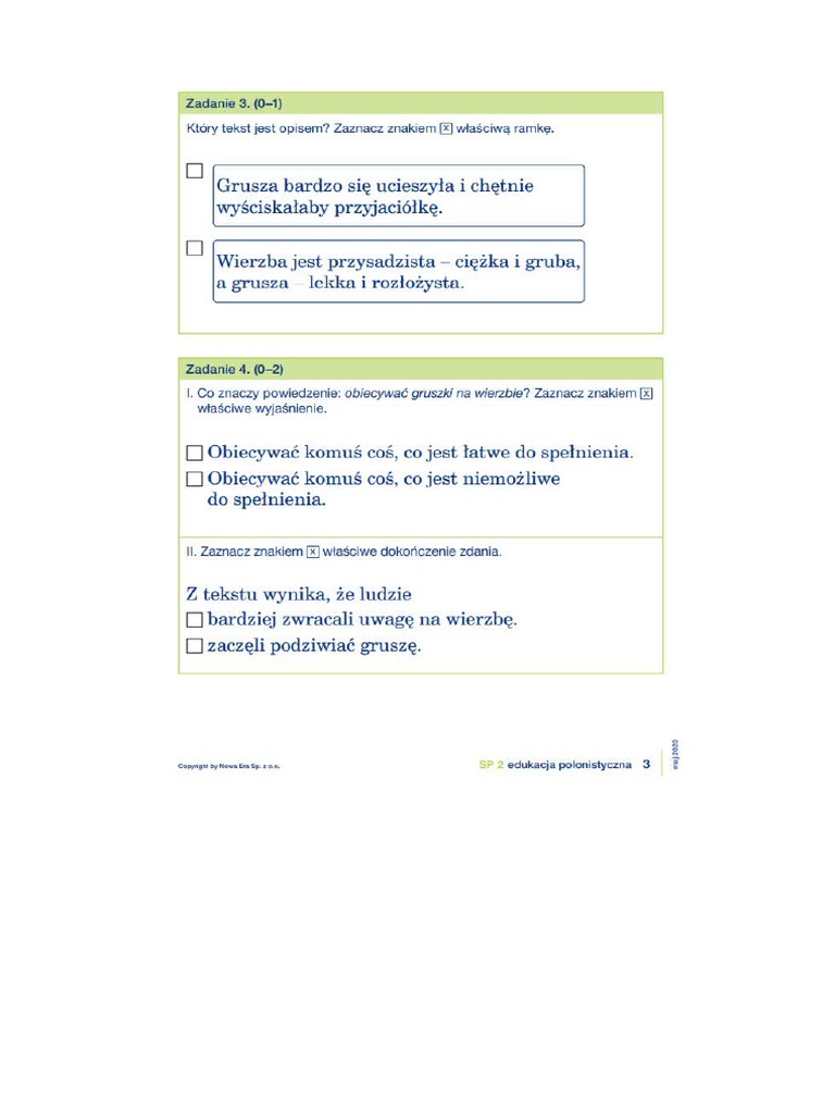 Diagnoza - J.pol Klasa 2 cz3 | PDF