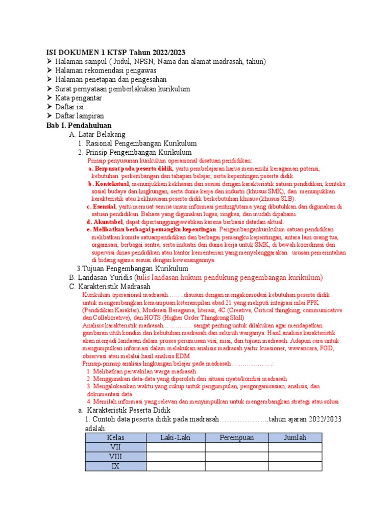 Sistematika Dokumen 1 KTSP + Format | PDF | Karier & Perkembangan | Komputer