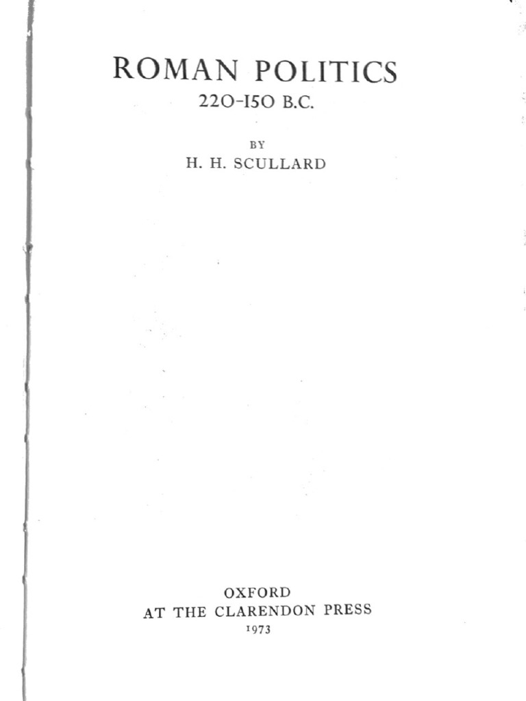 Scullard - Roman Politics | PDF