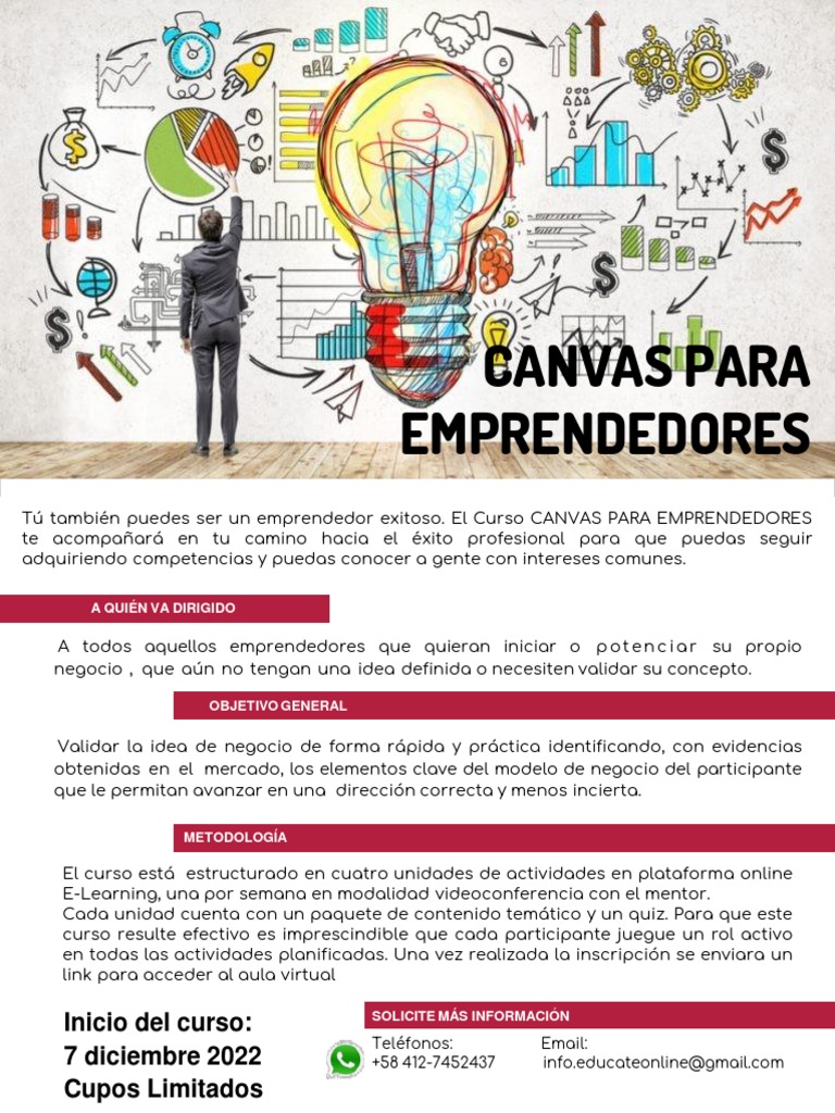 Programa CANVAS EMPRENDEDORES | PDF | Modelo de negocio | Iniciativa ...