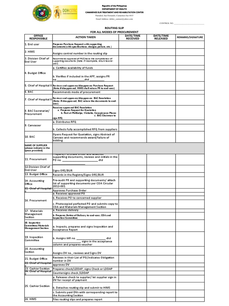 Routing Slip | PDF | Business