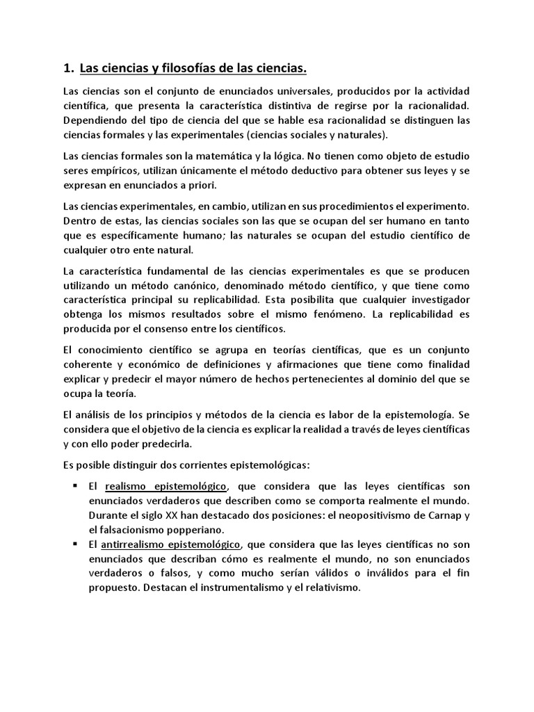 Tema 3 Filosofía | PDF | Método científico | Teoría