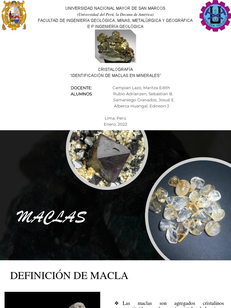 Identificación de Maclas en Minerales | PDF | Minerales | Mineralogía