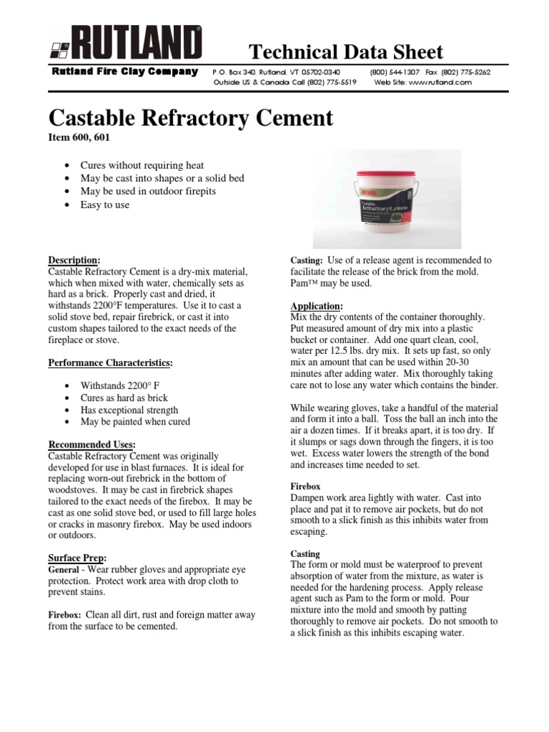 A Guide to Using Castable Refractory Cement for Stove and Firebox ...
