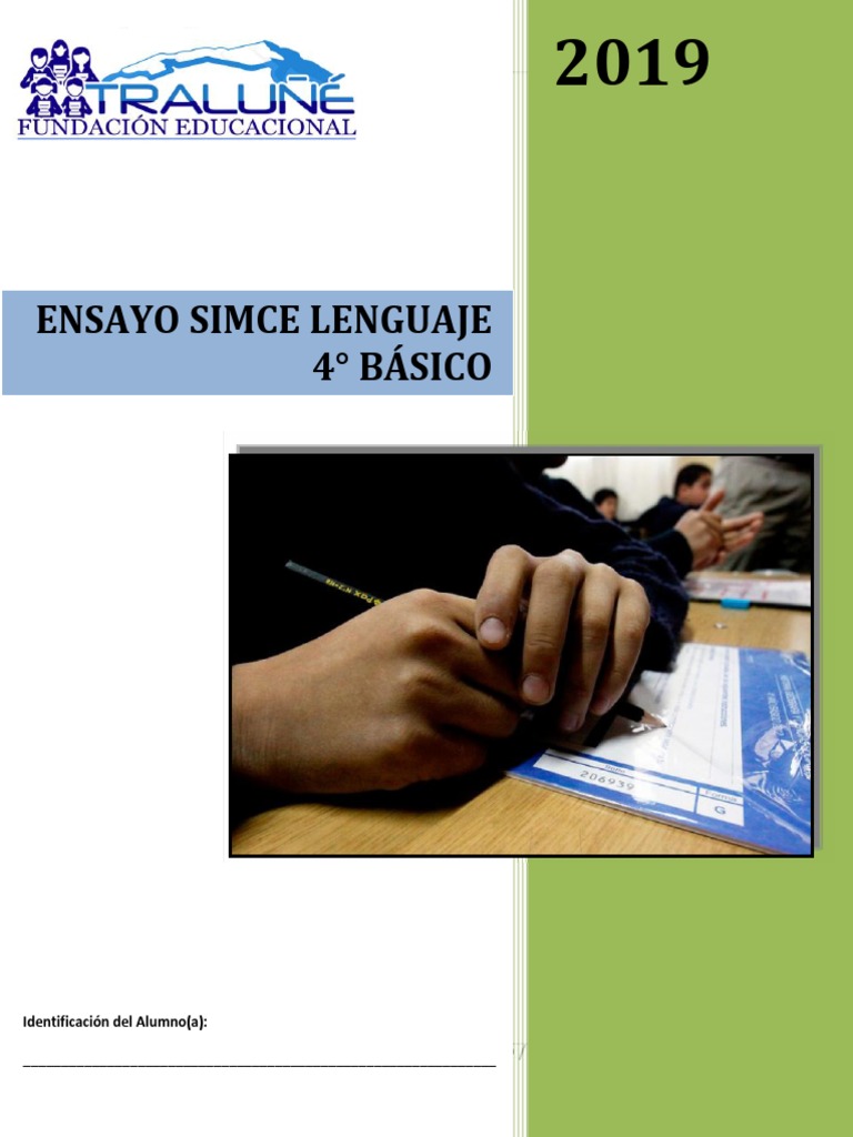 Ensayo SIMCE Lenguaje 4° Básico 2019 | PDF | Libros para adolescentes