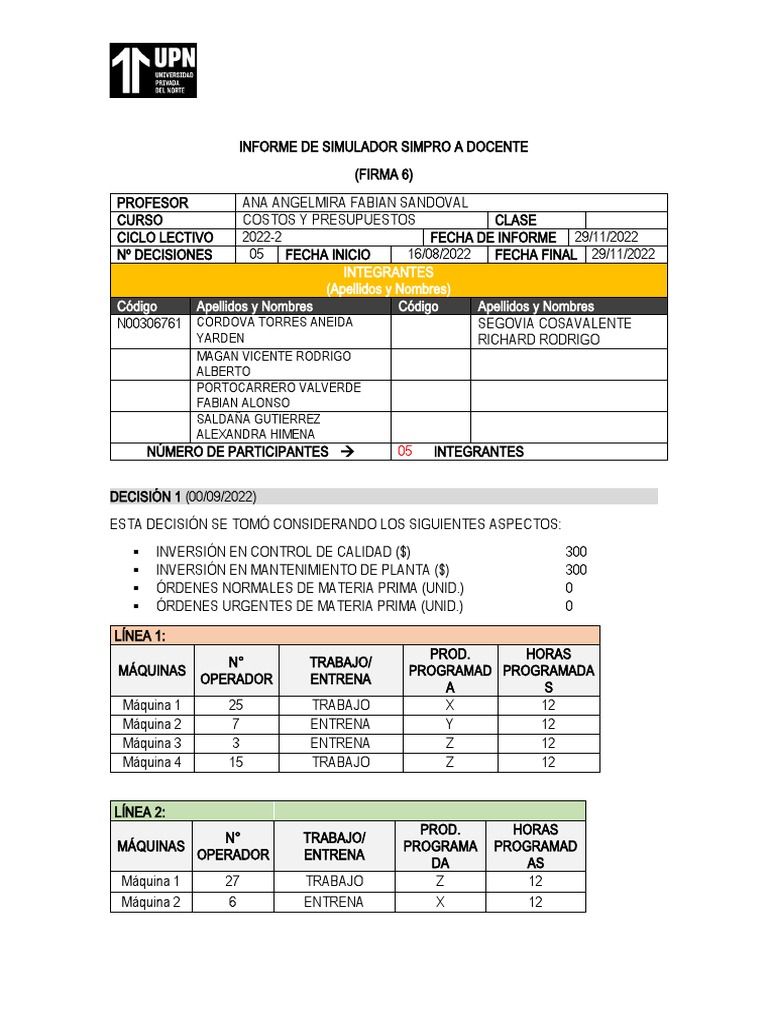 Informe Simpro - Firma | PDF | Economias
