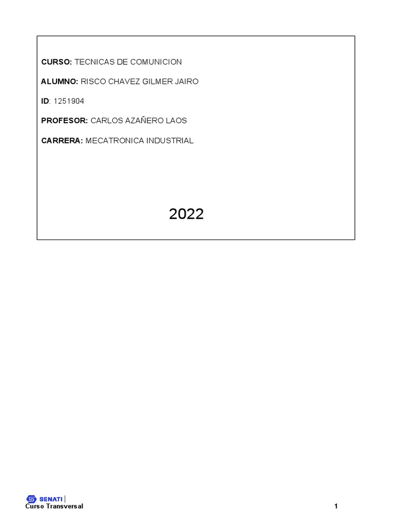 Spsu-865 - Ejercicio - T003 Risco Chavez | PDF | Comunicación