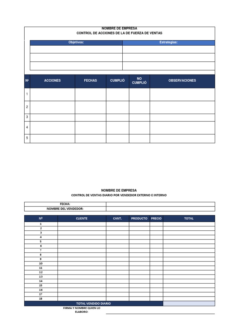 Formatos de Control | PDF | Economias