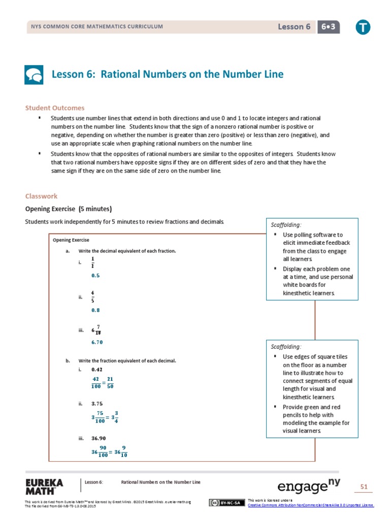 Math g6 m3 Topic A Lesson 6 Teacher | PDF