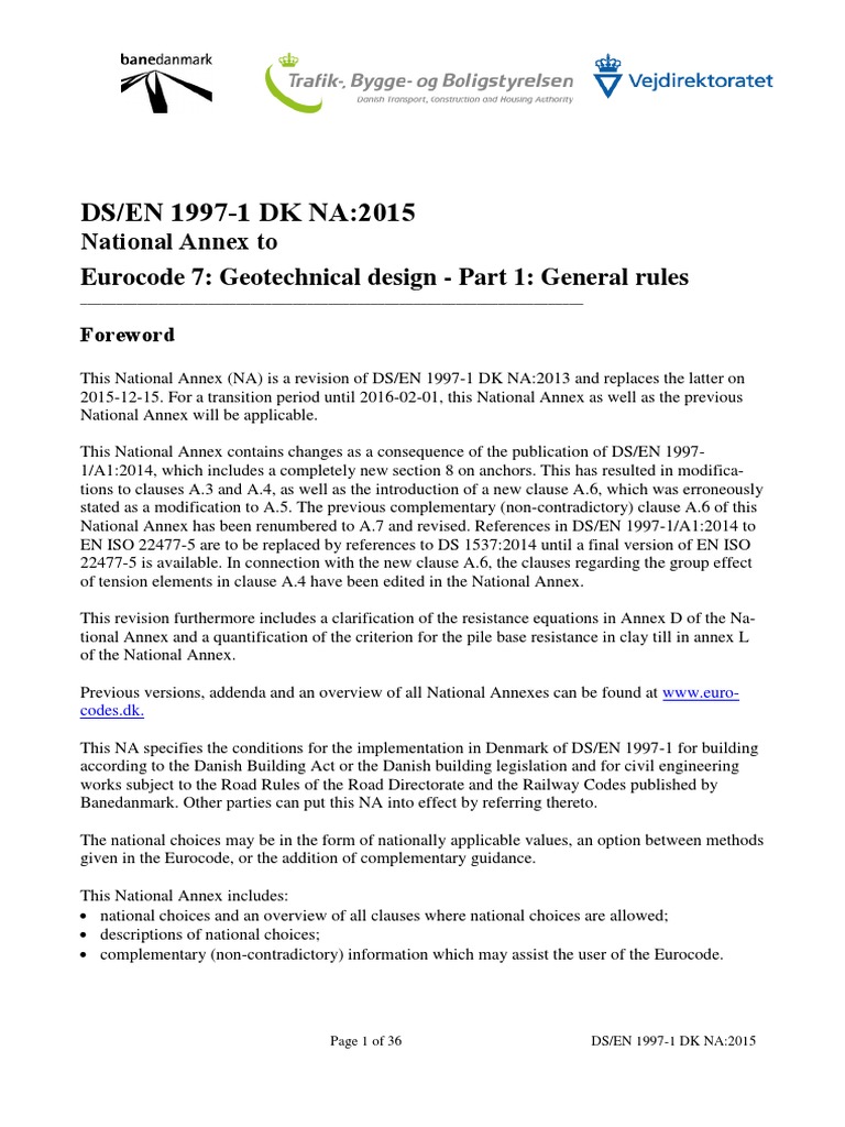 Denmark's Geotechnical Design Guide | PDF