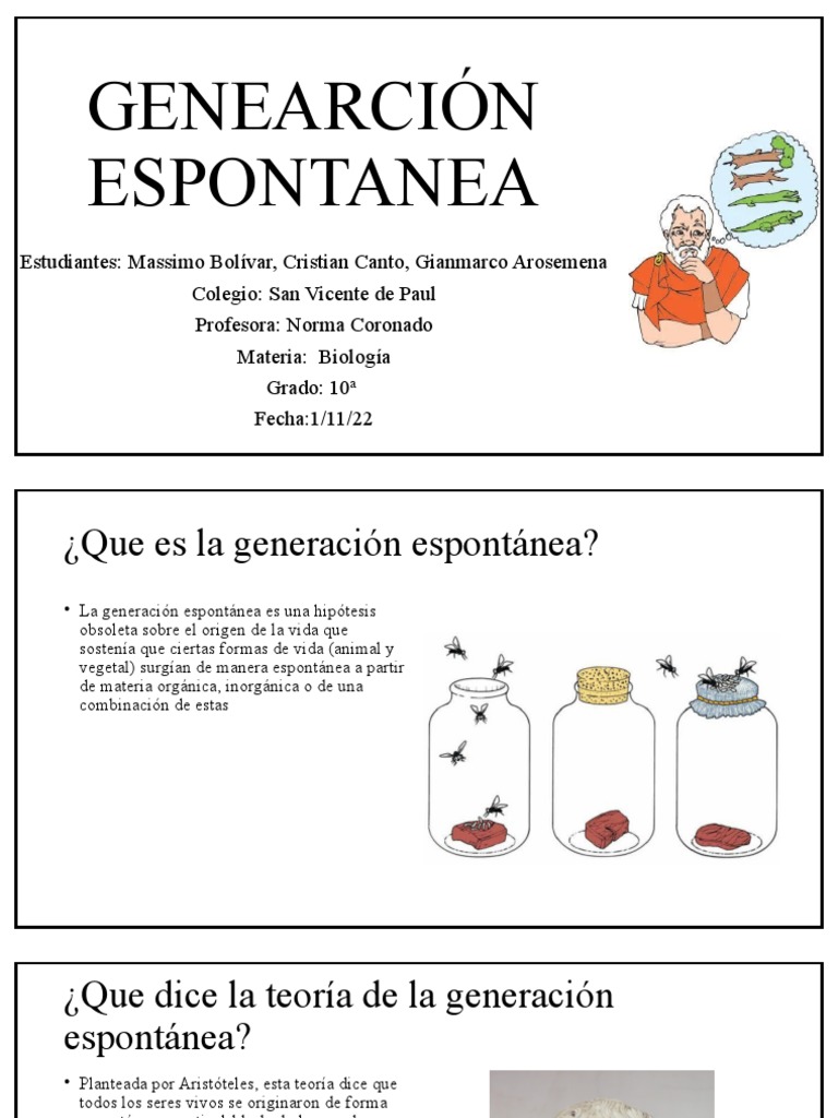 Generacion Espontanea Logo Power Point Generacion Espontanea | PDF