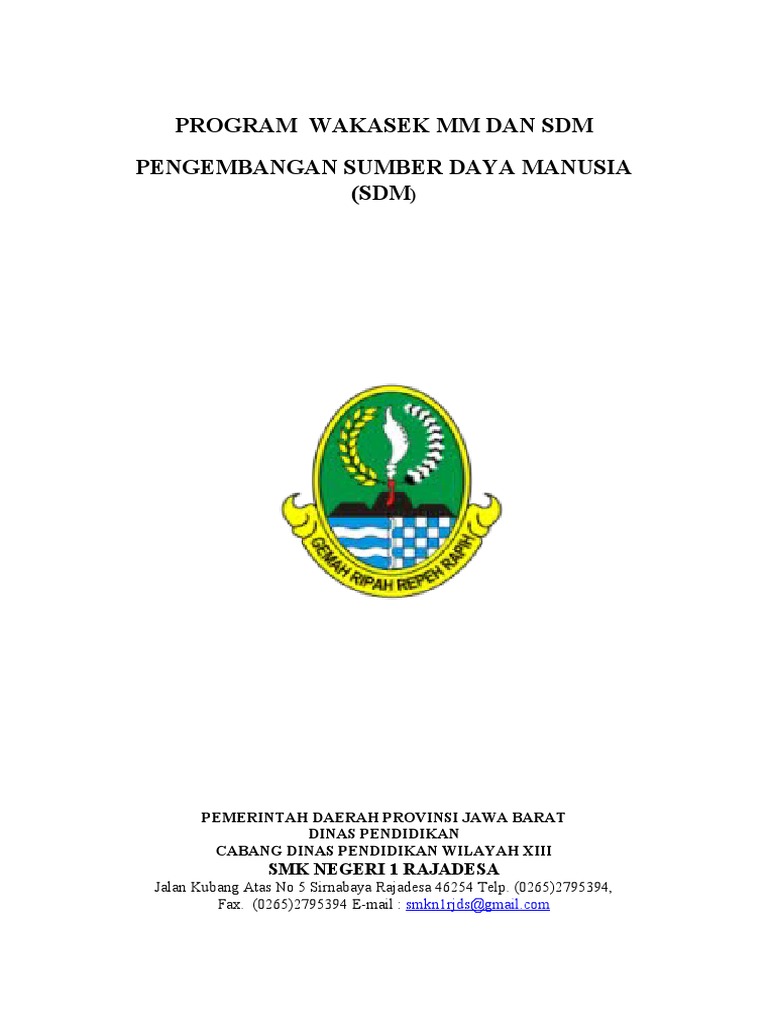 Program Pengembangan SDM | PDF