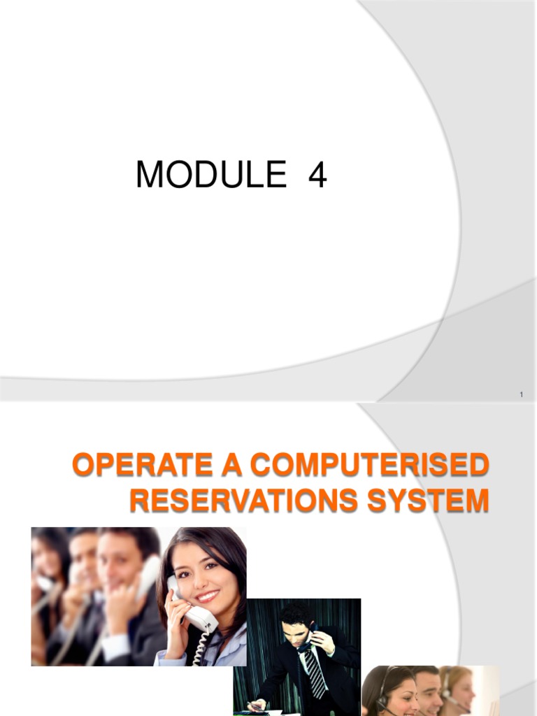 Module 4 Operate A Computerised Reservations | Download Free PDF | Travel Agency | Service ...